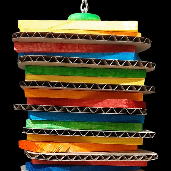 Full Stack Parrot Toy | Shred-X Bird Toy | Wood Shredder Bird Toys