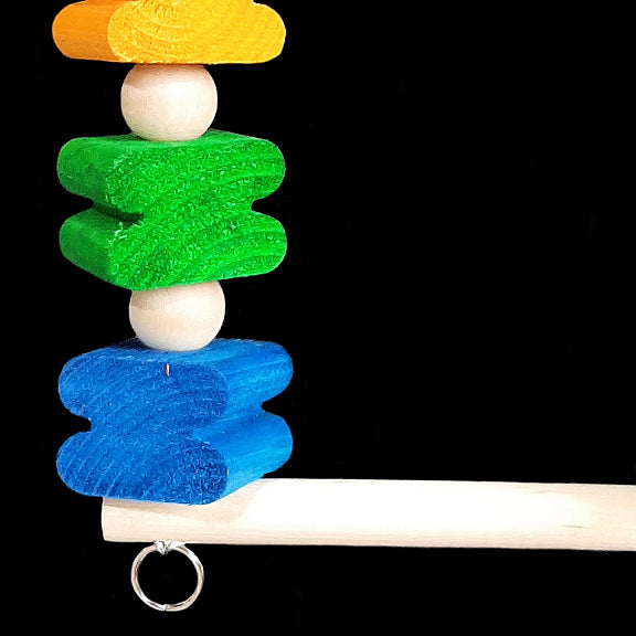 Patio Parrot Swing | Groovin' Swing for Cockatiels, Quakers, Caiques – Birdy Boredom Busters