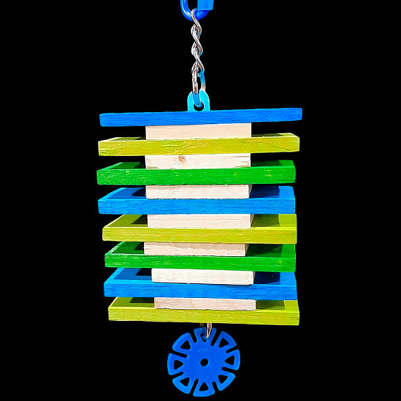Slat Stack | Refillable Pine Wood Slat Bird Toy for Small Parrots – Birdy Boredom Busters