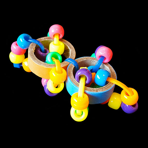 Bagels 'n' Beads Foot Toy | Handheld Bird Toys for Small Parrots ...