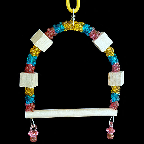 Small Bird Bead Swing for Budgies, Lovebirds, Parrotlets, Conures ...