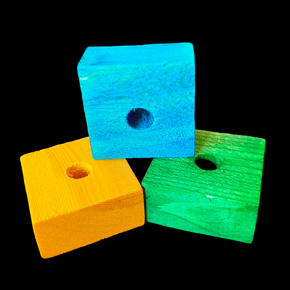Chunky Pine Blocks | Bird-Safe Colored Blocks for Parrot Toys – Birdy ...