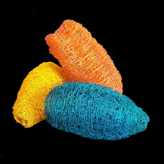 Colored Loofah for Bird Toys | Shreddable Bird Toy Parts – Birdy ...